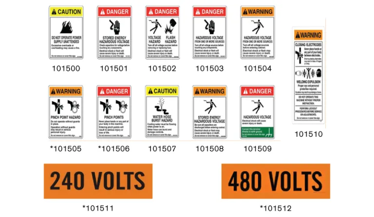 RWMA Approved Safety Labels - Call 216-475-5629 for Orders